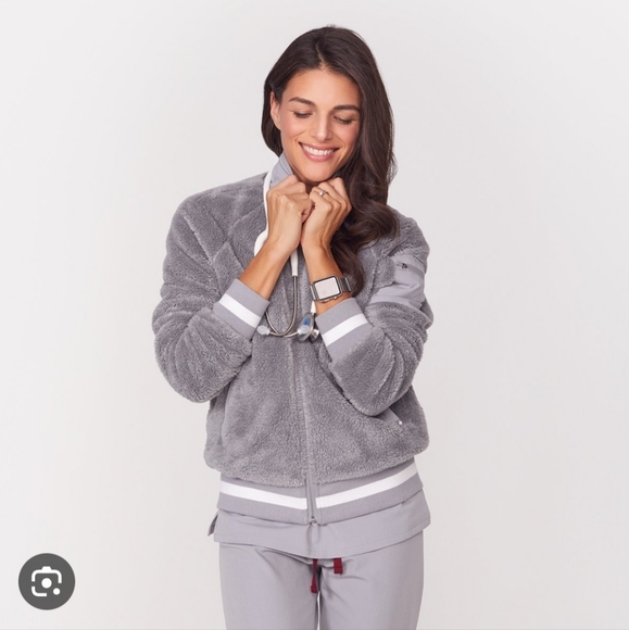 Figs | Jackets & Coats | Rare Figs Bafia Sherpa Bomber Jacket M | Poshmark